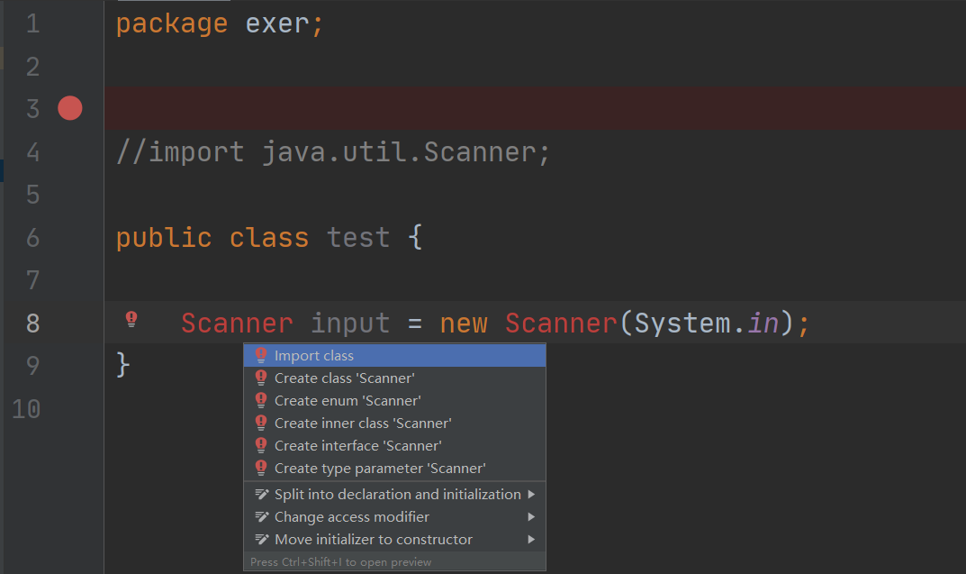 IntelliJ IDEA automatically imports the package shortcut - Programmer ...