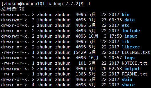 大数据之Hadoop（三）-Hadoop运行模式之本地运行模式（实现官方Grep案例和WordCount案例）_hadoop wordcount和grep-CSDN博客