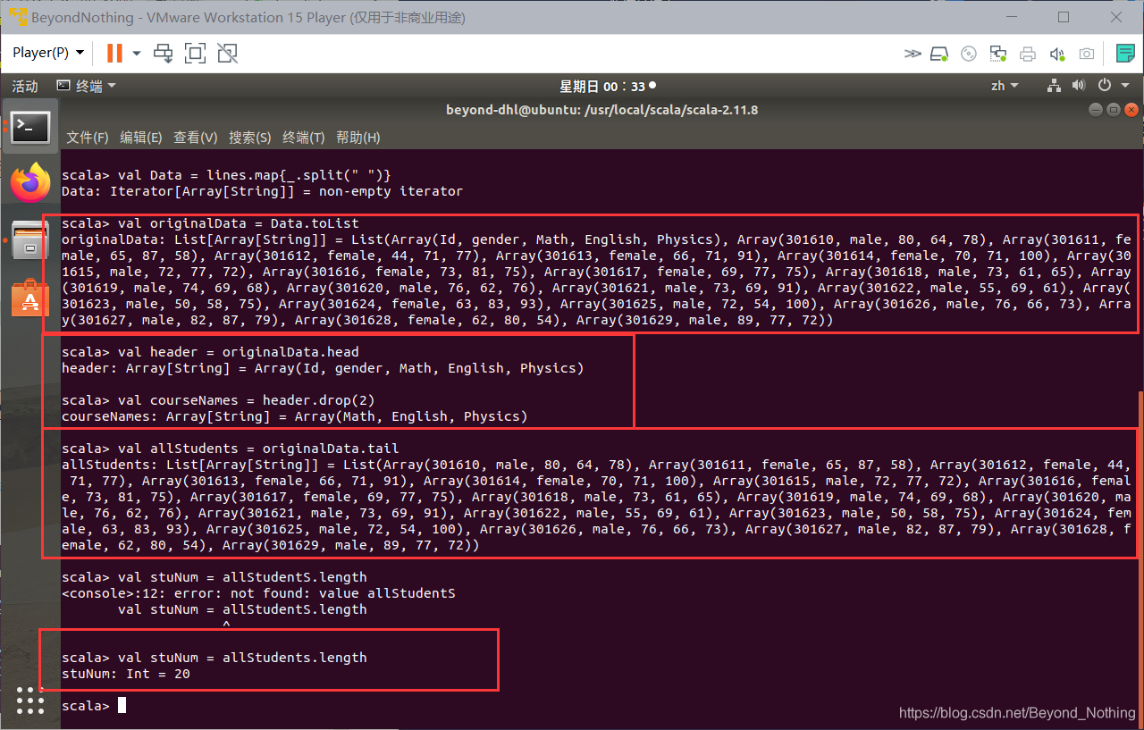 Spark And Scala Scala编程案例统计学生成绩scala实验一2 利用rdd和pairrdd学生信息统计 Csdn博客 8350