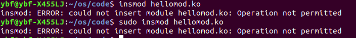 【Linux】insmod module_name.ko插入内核模块提示操作不被允许_insmod hello.ko insmod: error: could not insert mo-CSDN博客