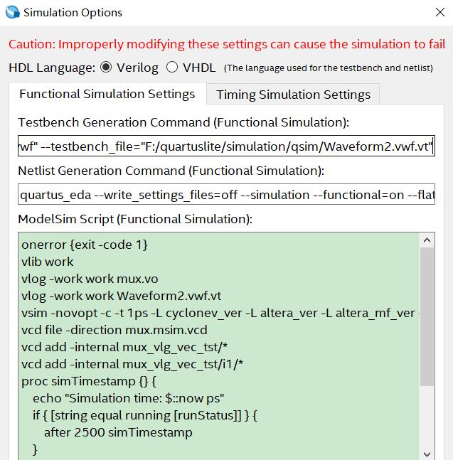 Quartus Prime基本使用方法及仿真遇到的错误_“quartus prime 波形仿真出错”-CSDN博客