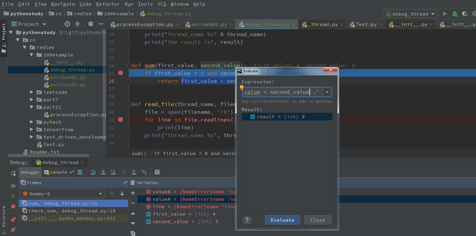 使用 PyCharm 进行调试_pycharm多线程调试_lihong1191的博客-CSDN博客