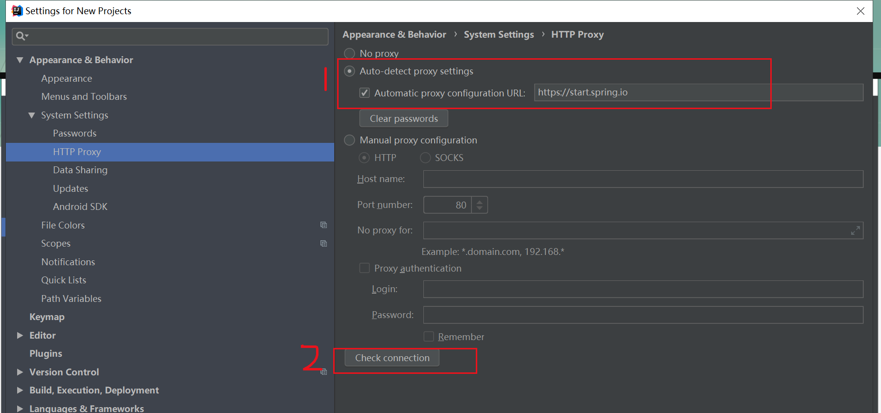 Initialization failed for ‘https://start.spring.io‘ Please check URL, network and proxy settings ...