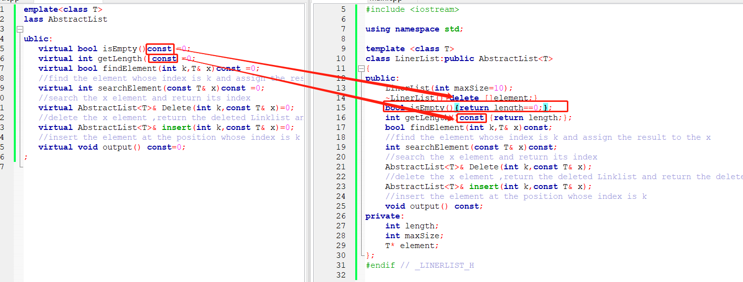 C++数据结构之线性表的顺序结构实现（cannot declare variable ‘..‘ to be of abstract type ‘....‘处理）_[error] cannot ...