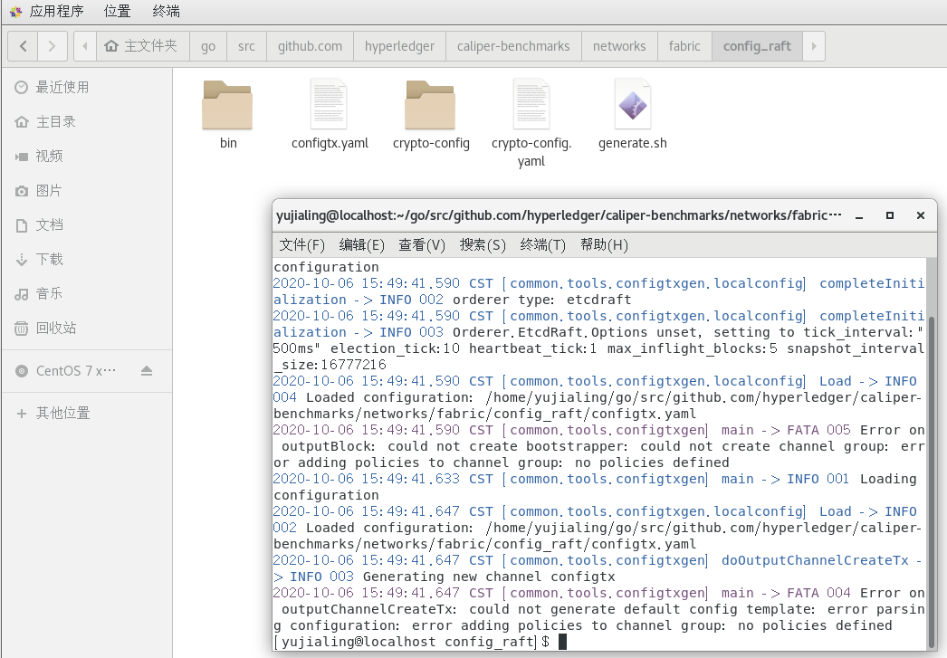 COULD NOT CREATE CHANNEL GROUP: Error Adding Policies To Channel Group: No Policies Defined ...