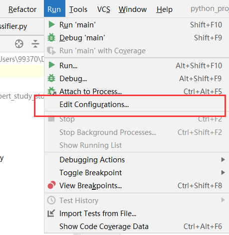 使用pycharm传入初始化环境配置参数(Run configuration)_pycharm里面run-config在哪-CSDN博客