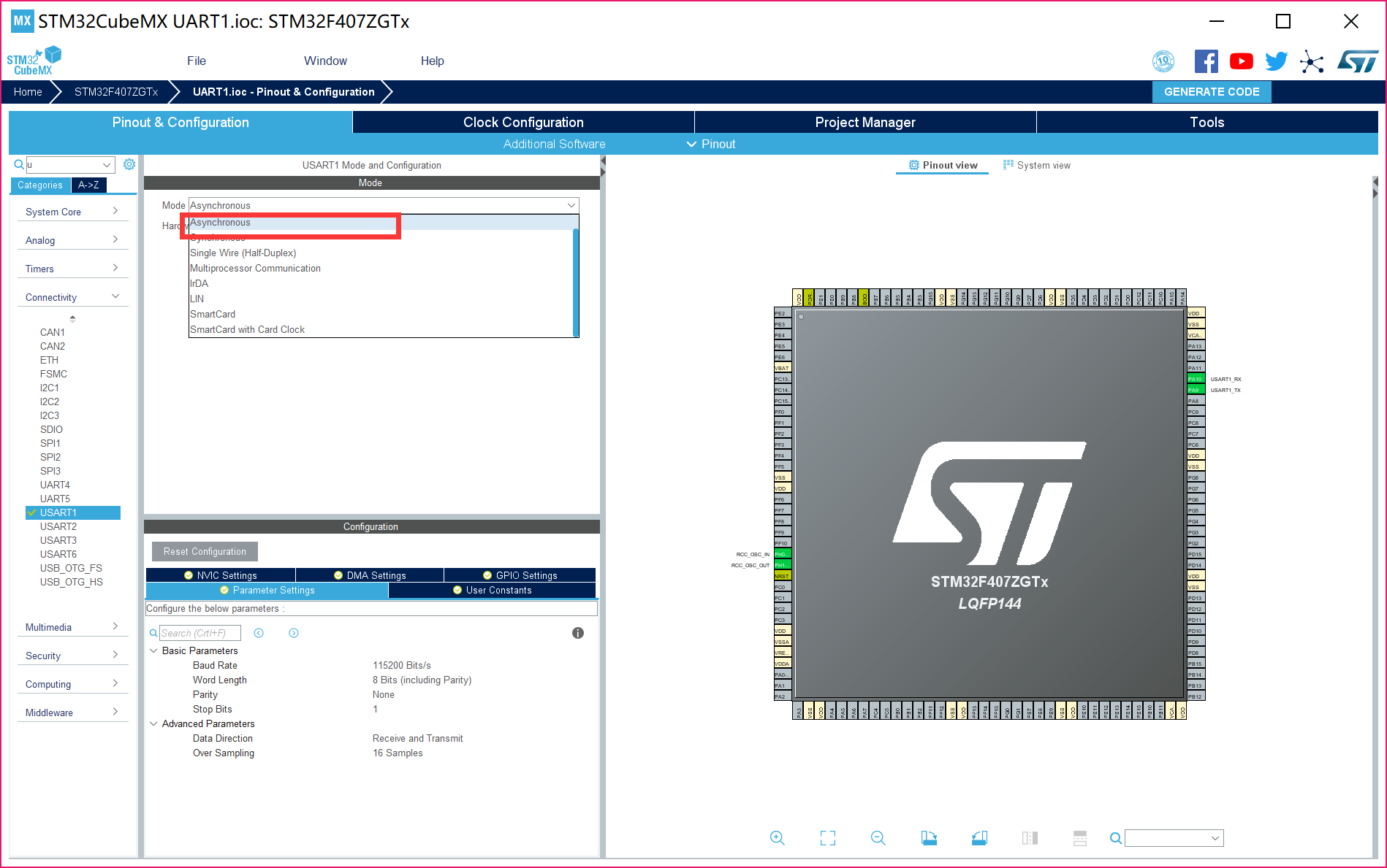 【STM32F4】HAL库 CubeMX(三)--------串口实验_f4 cubemx 串口-CSDN博客