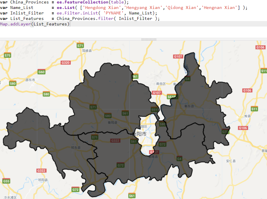 GEE：筛选想要的行政区的边界（根据属性数据和手绘点/多边形的方法）_gee如何选择行政区划-CSDN博客