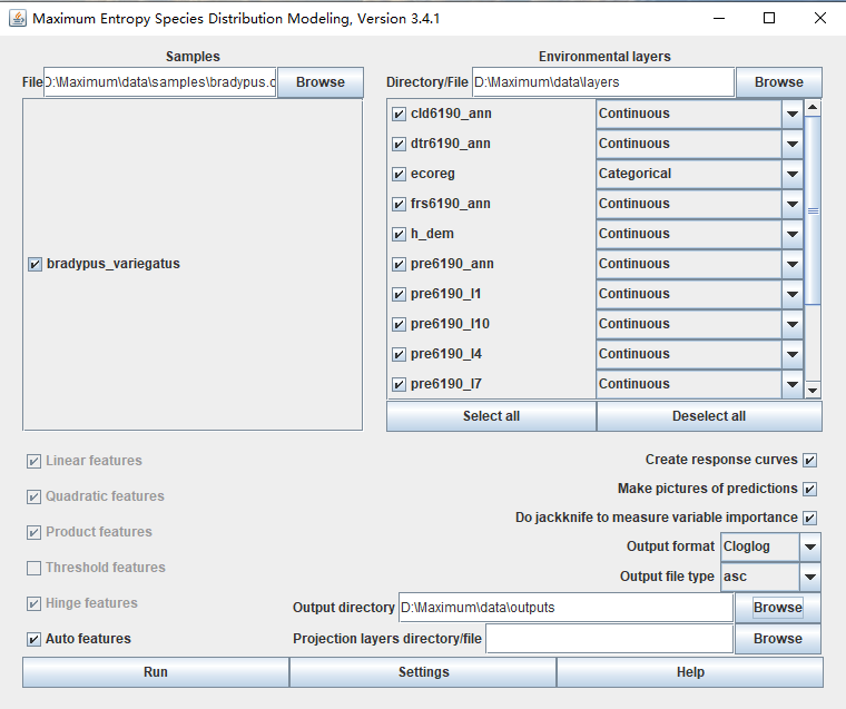 学习笔记：Maxent的示例运行及部分结果解释_maxent结果分析-CSDN博客