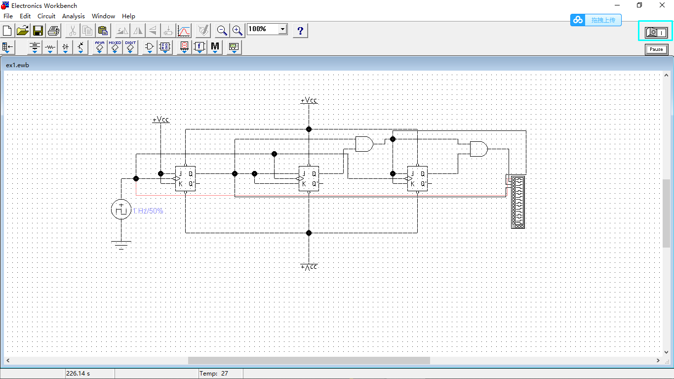 (Electronic WorkBench) EWB simulation JK trigger - Programmer Sought