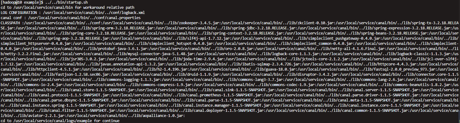 【Canal】 Error:com.alibaba.otter.canal.common.alarm.LogAlarmHandler - destination:example[java.io ...