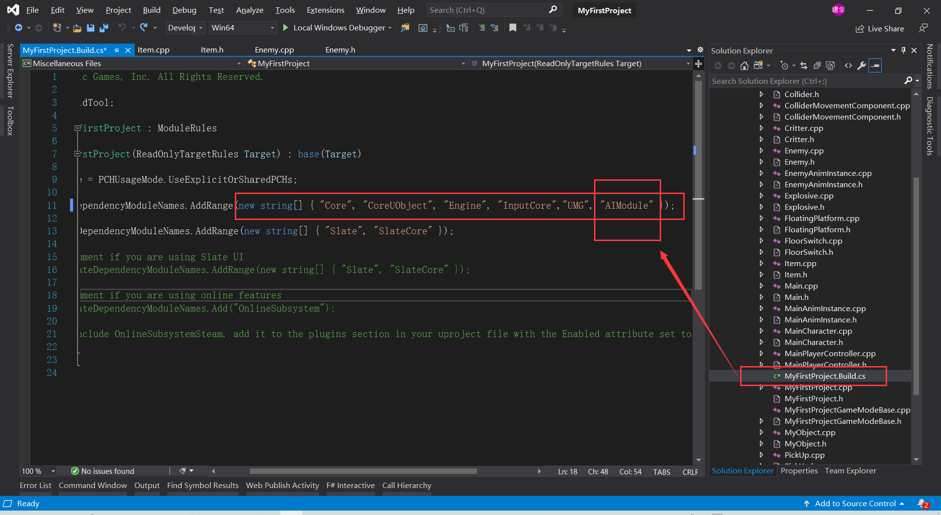 UE4 错误信息：unresolved external symbol “__declspec(dllimport) private: static class UClass ...