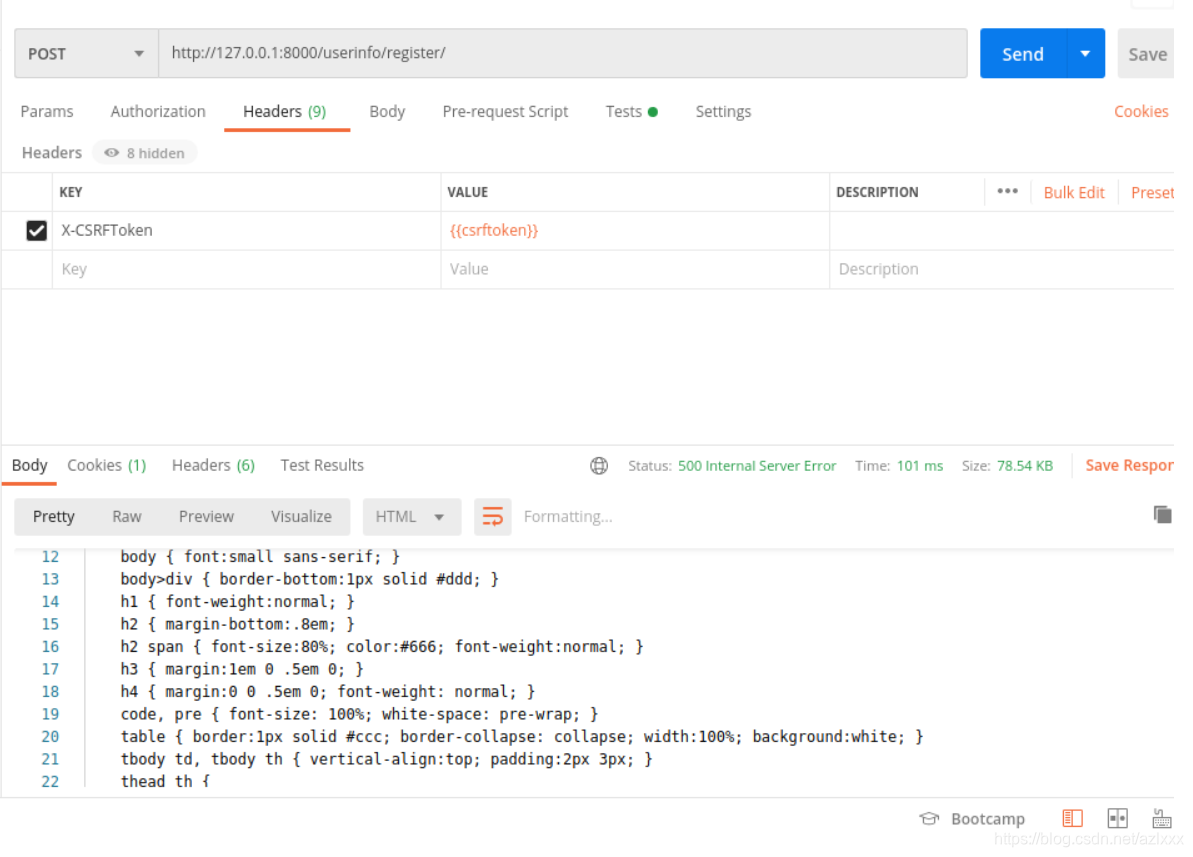 Postman填充csrf遇到获取不到token问题 An Expected Csrf Token Cannot Be Found Csdn博客