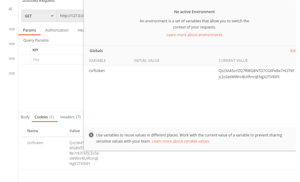 Postman填充CSRF遇到获取不到token问题_an expected csrf token cannot be found-CSDN博客
