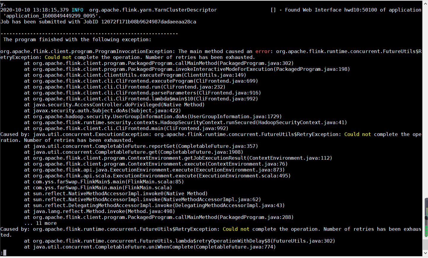Could not complete the operation. Number of retries has been exhausted.-CSDN博客