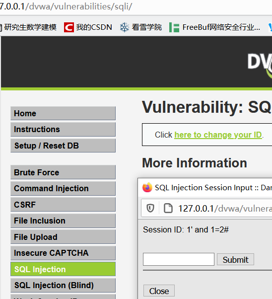 网络安全 靶机dvwa之sql注入low到high详解（含代码分析） Dvwa Sql注入低中高代码分析 Csdn博客