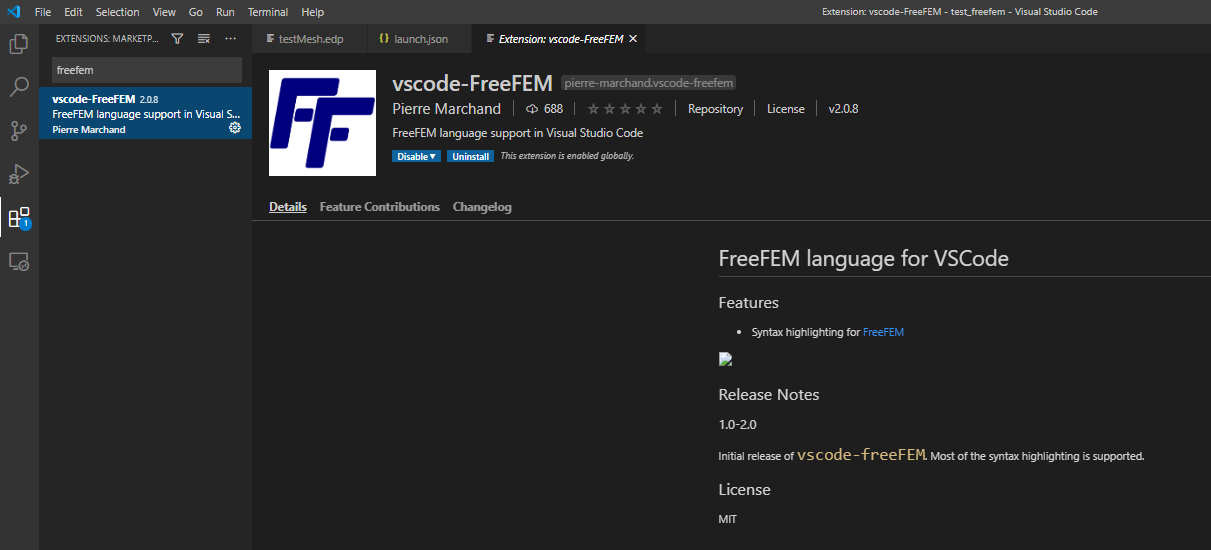在 vs code 中实现配置 FreeFEM++ 环境（Windows）_vscode freefem++-CSDN博客