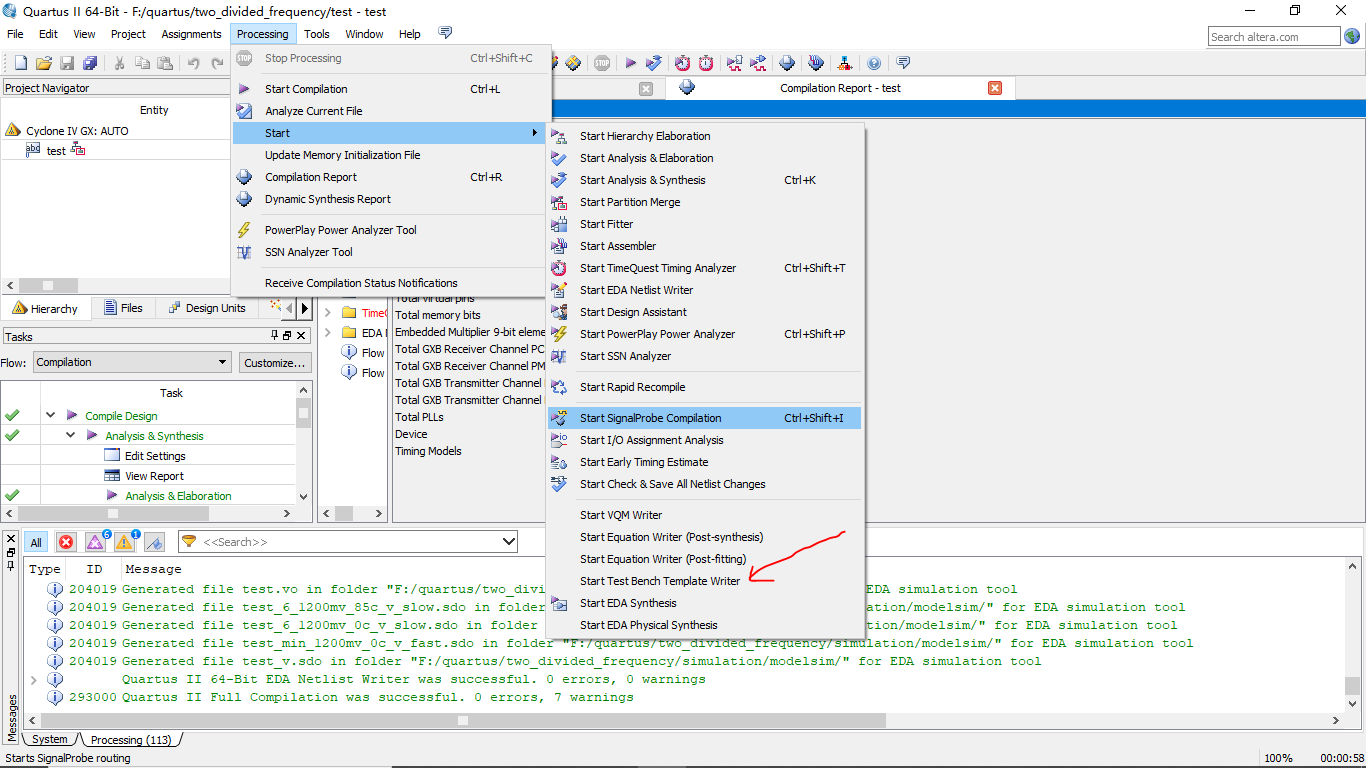 最详细的Quartus + Modesim完整波形仿真过程_quartus仿真波形-CSDN博客