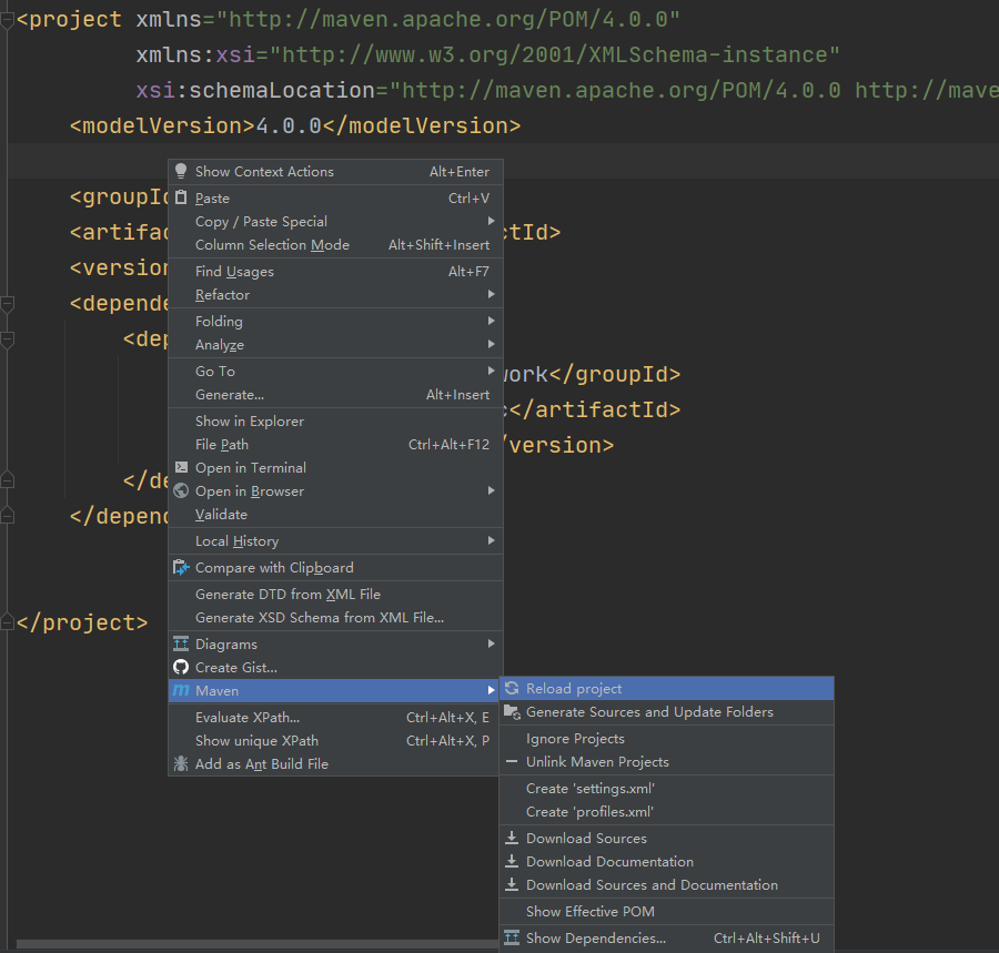 IntelliJ IDEA创建Maven之后，在pom文件中无法识别导入的dependency依赖包问题_pom引入了dependency为何不能识别类-CSDN博客