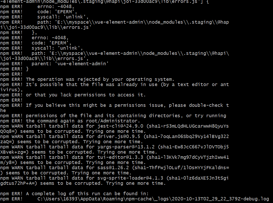 npm install --registry=https://registry.npm.taobao.org 报错-CSDN博客