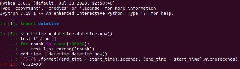 Python中使用extend方法和‘+‘方式拼接大量list的时间对比_python列表+和extend哪个快-CSDN博客
