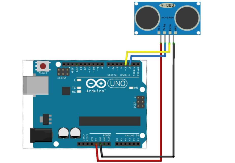 Código de prueba de sensor ultrasónico Arduino UNO y HC-SR04 ...