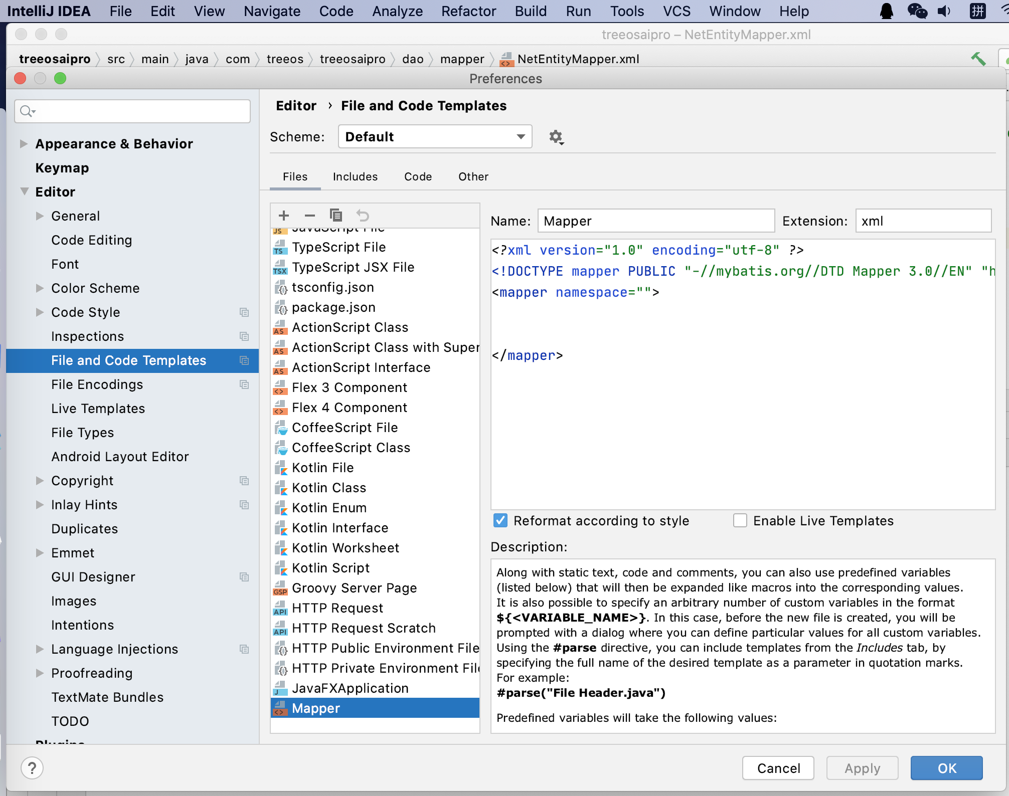 Crea un archivo Mapper.xml en MacOS - programador clic