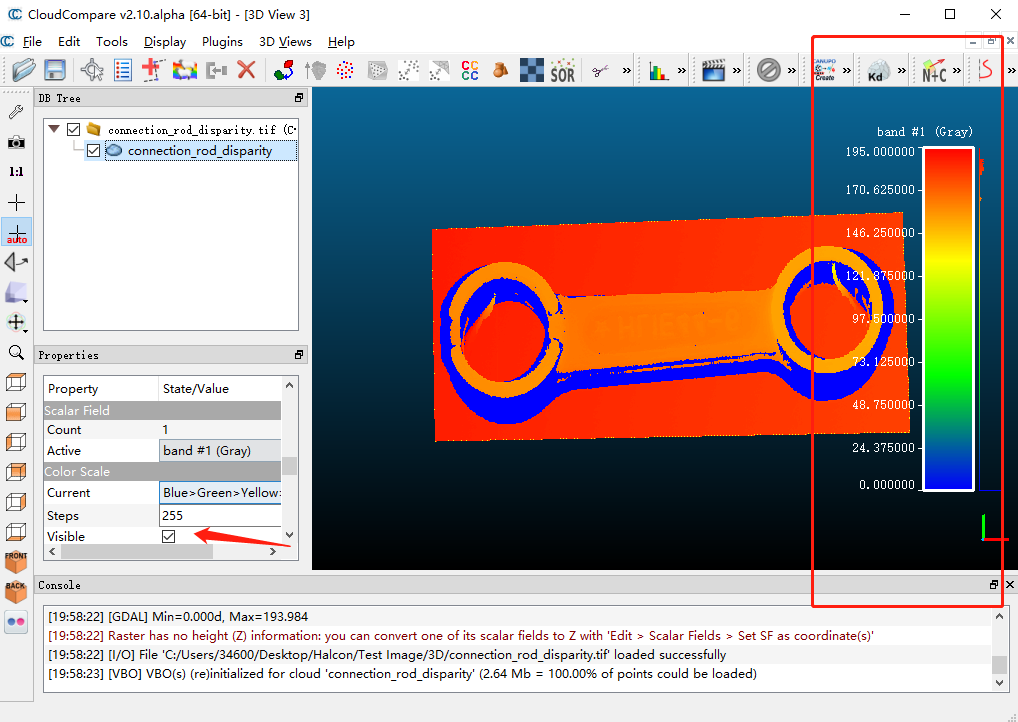 CloudCompare右边显示长方形色域图_cloudcompare右边的误差条形图如何显示-CSDN博客