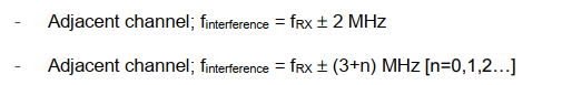 BLE_BQB Test_C/I and Receiver Selectivity Performance, uncoded data at ...
