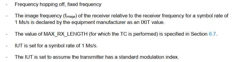 BLE_BQB Test_C/I and Receiver Selectivity Performance, uncoded data at ...