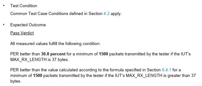 BLE_BQB Test_C/I and Receiver Selectivity Performance, uncoded data at ...