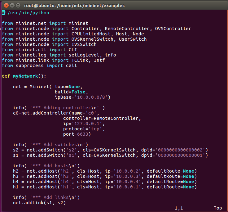 Mininet创建网络拓扑_mininet创建拓扑-CSDN博客