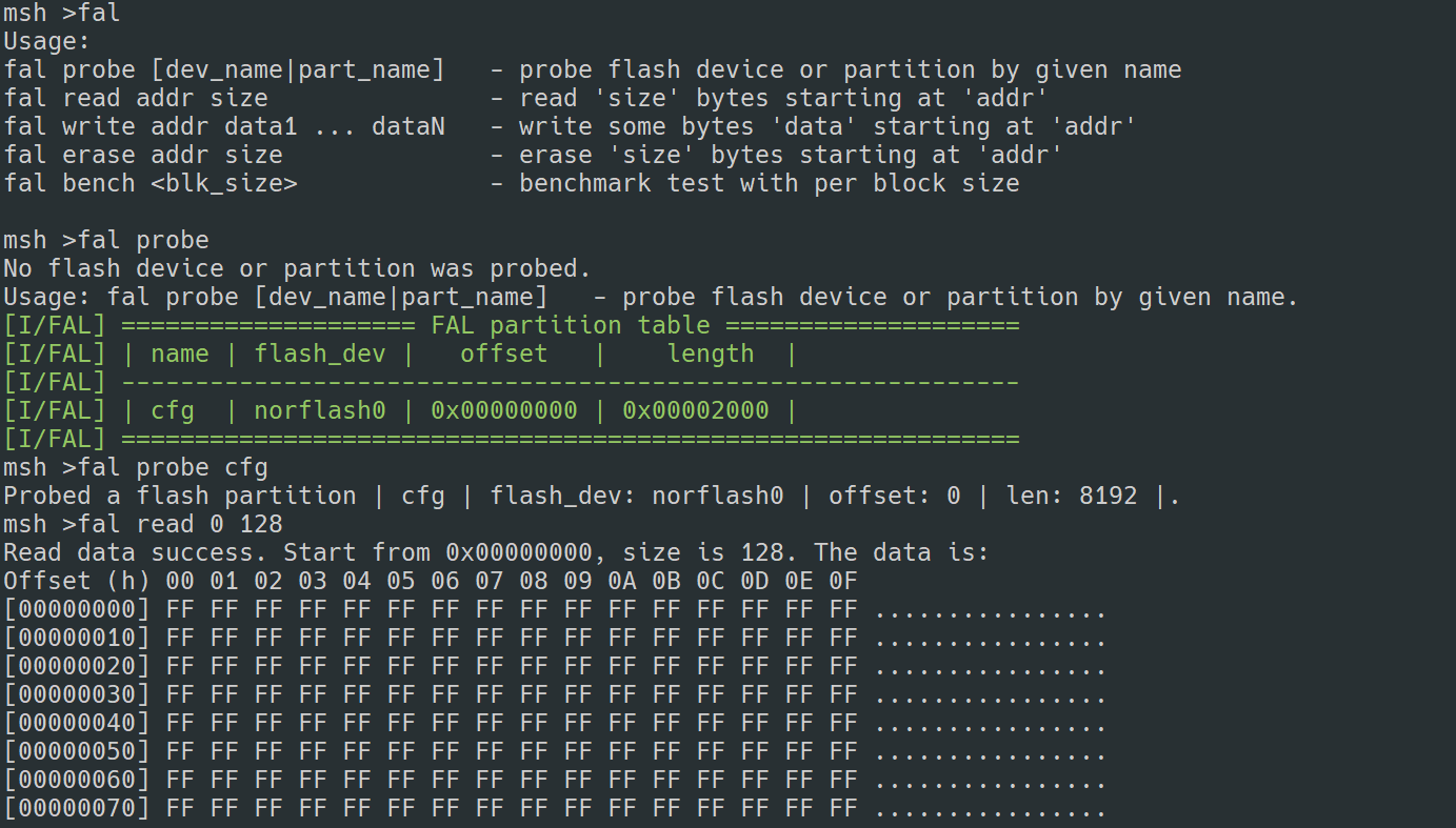 RT-Thread 使用FAL多字节读写FLASH_rtthread使用fal操作flash-CSDN博客