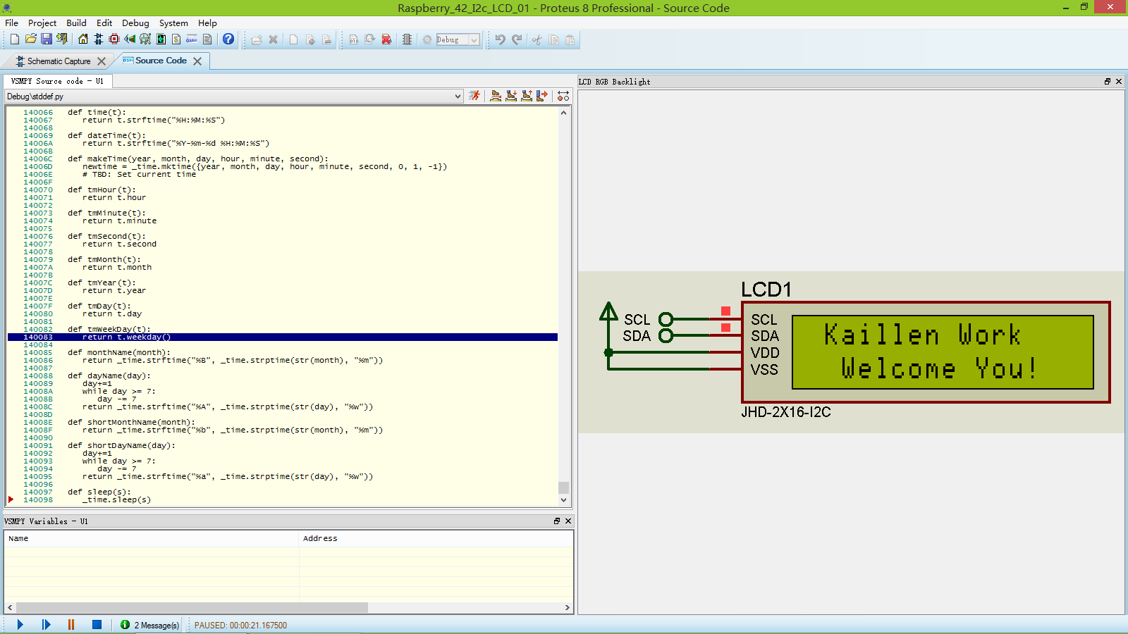 Proteus8.10 VSM Studio python编译器仿真Raspberry_系列_42_I2c_LCD-CSDN博客
