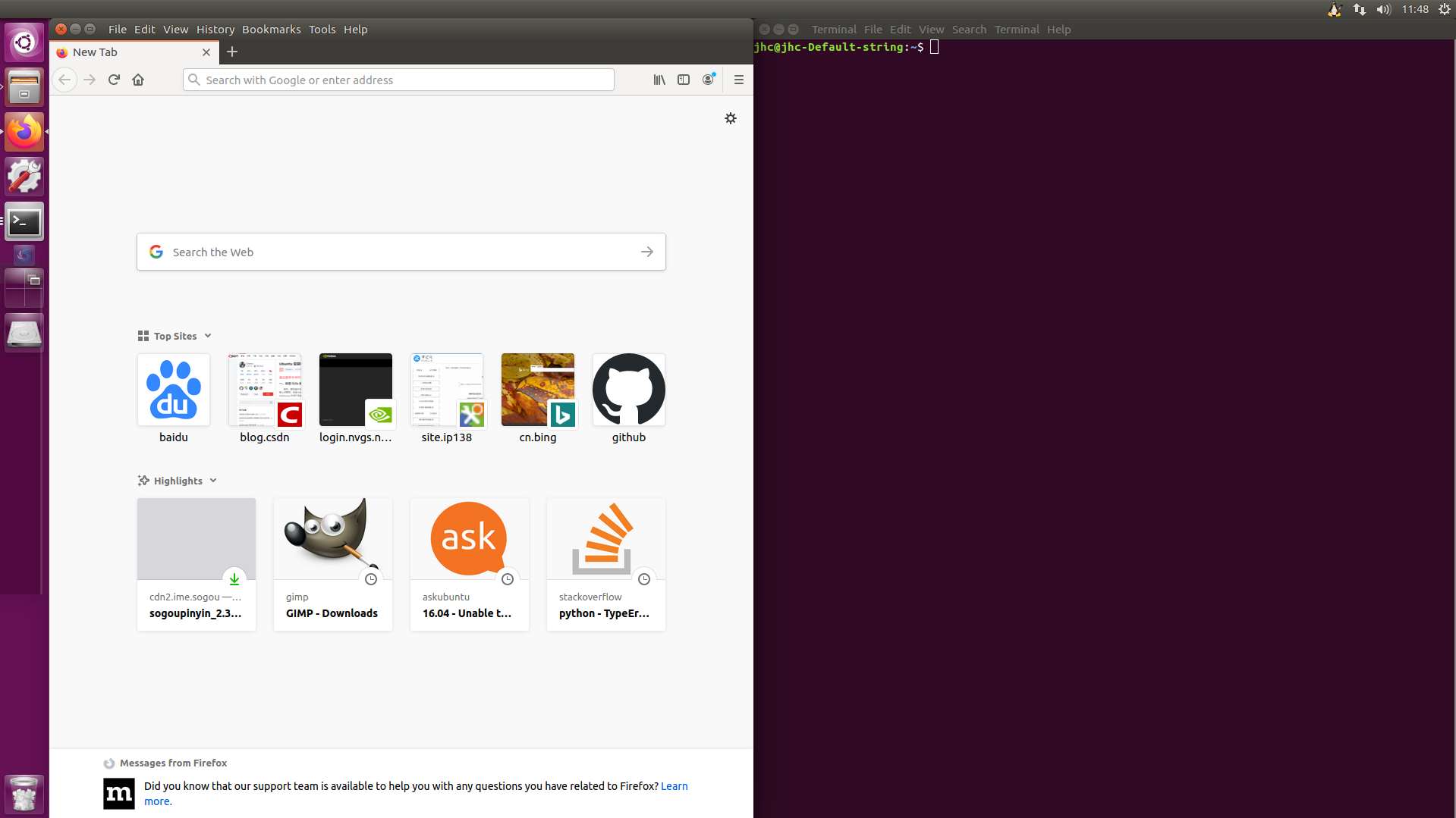 Ubuntu16.04开启多个工作桌面，以及不同桌面之间的切换，Ubuntu进行同一桌面分屏,Terminal分屏_ubuntu 多桌面-CSDN博客