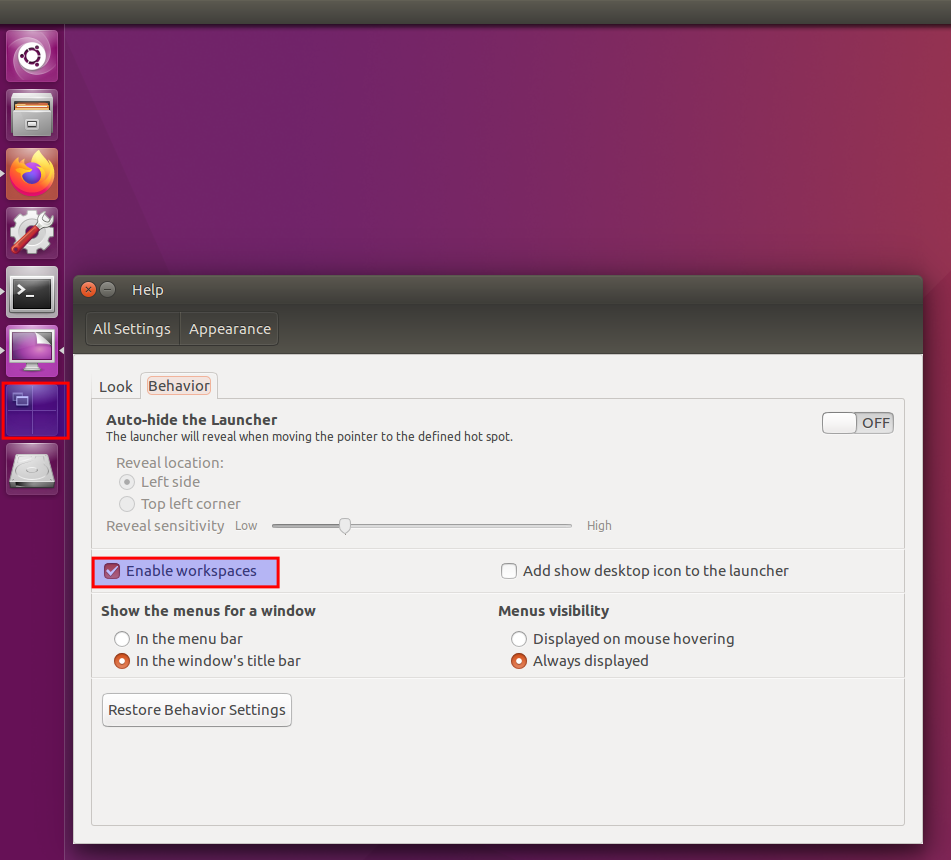 Ubuntu16.04开启多个工作桌面，以及不同桌面之间的切换，Ubuntu进行同一桌面分屏,Terminal分屏_ubuntu 多桌面-CSDN博客