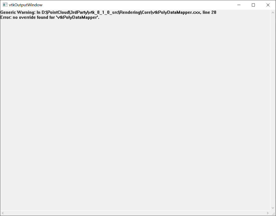 VTK在测试时候出现“no override found for vtkpolydatamapper”的完美解决方法-CSDN博客