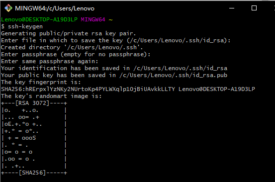 【windows】Git中添加密钥、ssh密钥的创建与查看（打开id_rsa.pub文件）_windows查看ssh密码-CSDN博客