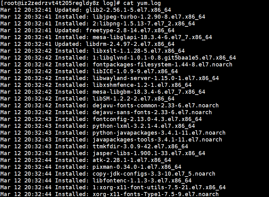 查看Linux系统日志-cat/less/more命令_yum.log-CSDN博客