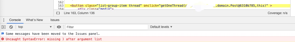前端使用onClick(function(Object))传递＜c:ForEach＞中对象的坑：Uncaught SyntaxError: missing ) after argument ...
