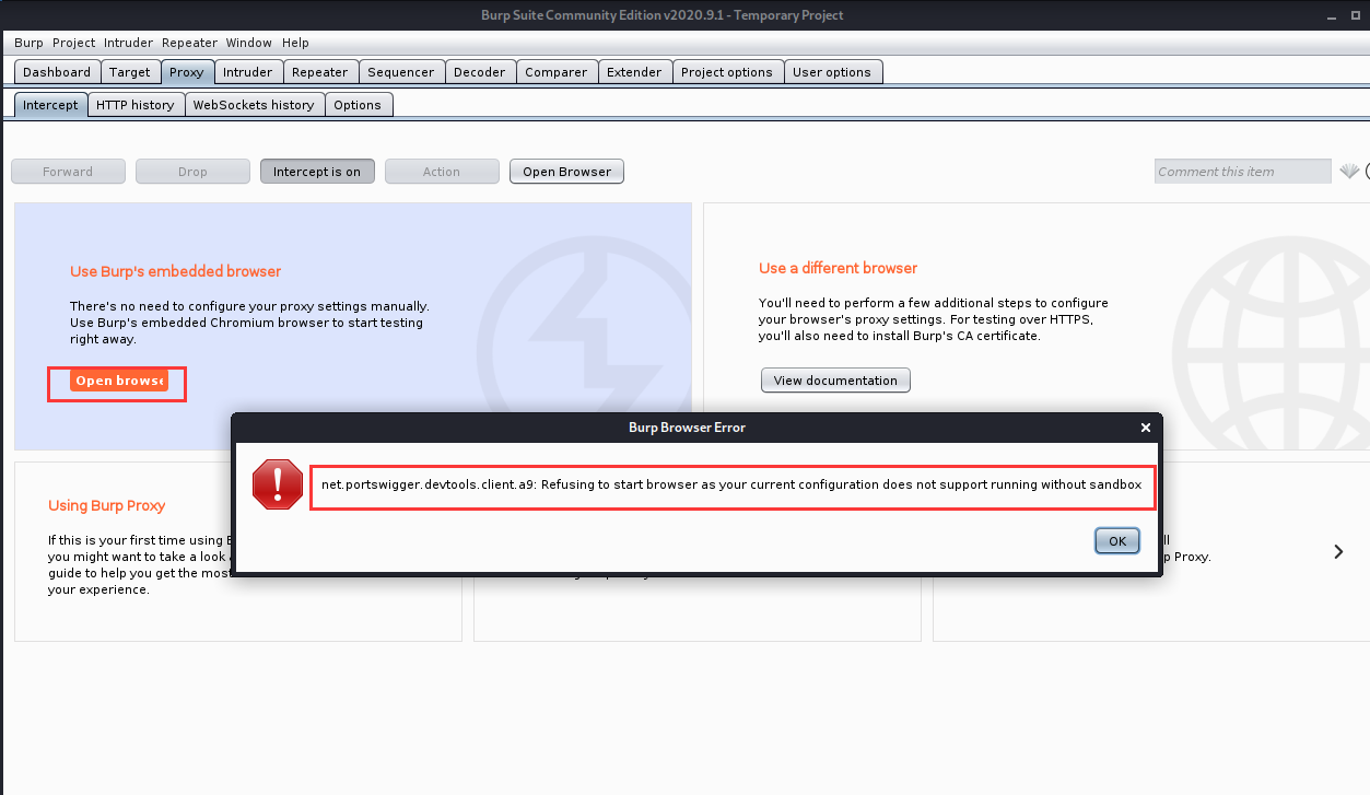 解决burpsuite9.1破解版出现net. portswigger.devtools.client.a9:Refusing to ...