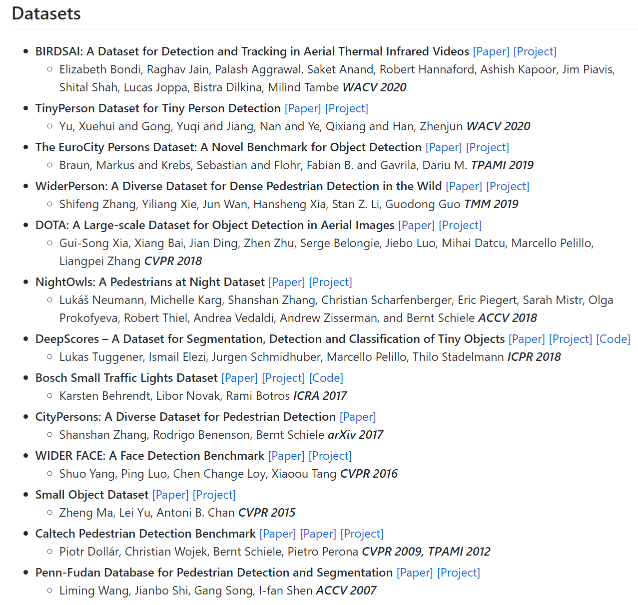 GitHub：小目标检测最全资料集锦_Amusi（CVer）的博客-CSDN博客_小目标检测数据集