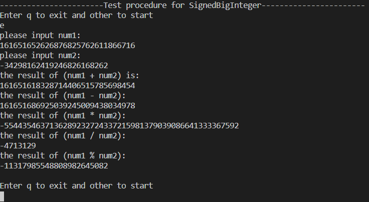 C Big Integer Class Unsigned Biginteger Class And Signed Signedbiginteger Class