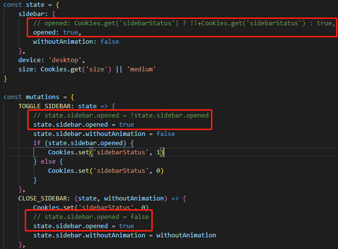 Vue Element Admin 左侧的导航栏固定展开，不关闭vue Element Admin菜单一直打开 Csdn博客