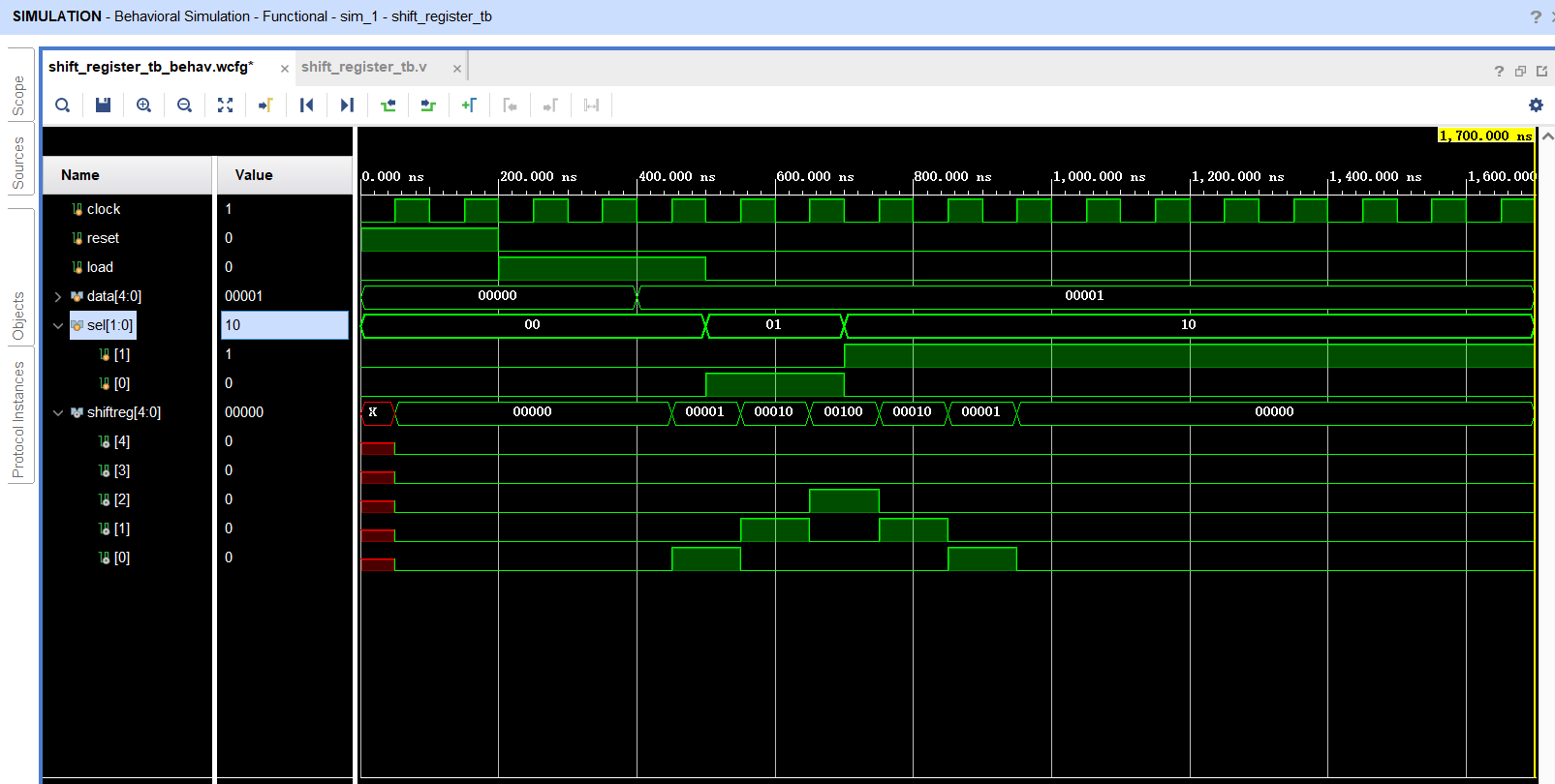 verilog_移位寄存器_仿真（程序逐句解释）_移位寄存器仿真_加菲~的博客-CSDN博客