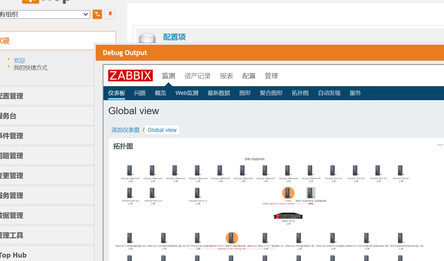 iTop集成zabbix系统界面示意例子。_itop zabbix集成-CSDN博客