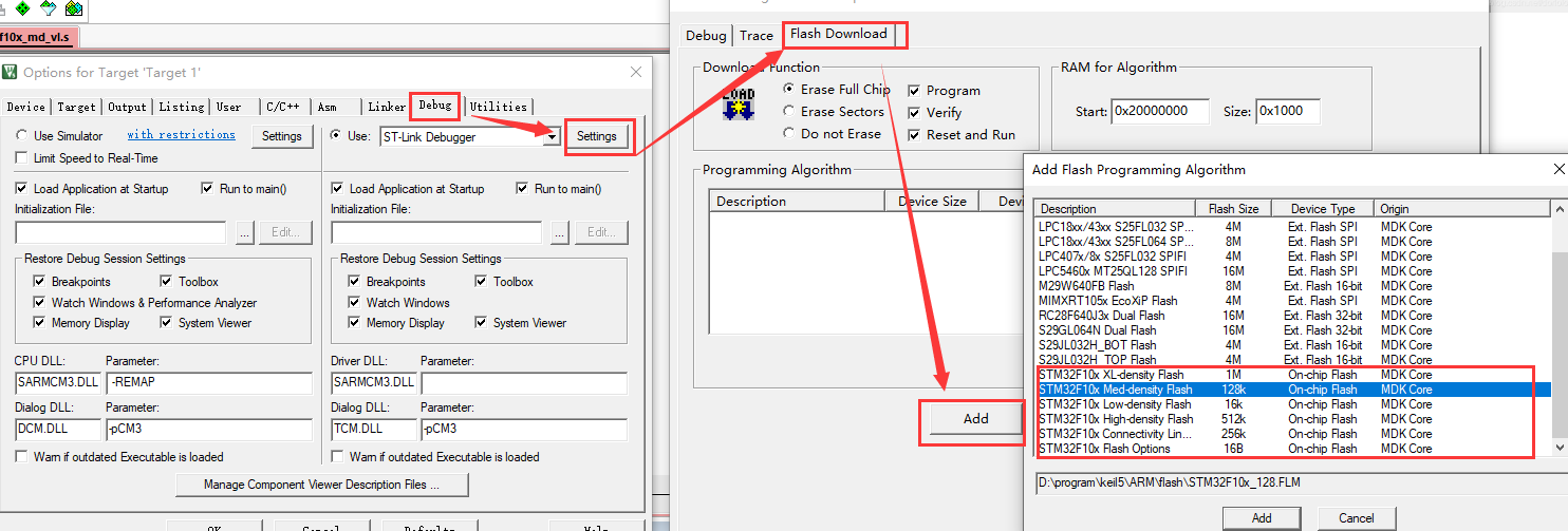 在keil5的debug——Add Flash Programming Algorlthm页面,找不到STM32的选项_add flash programming里没有stm32-CSDN博客