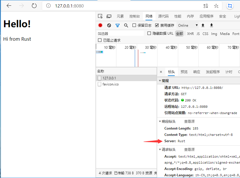 Rust 编写一个简单，高并发的http服务（纯标准库，编译后168kb），附并发压力测试_rust编译后文件大小-CSDN博客