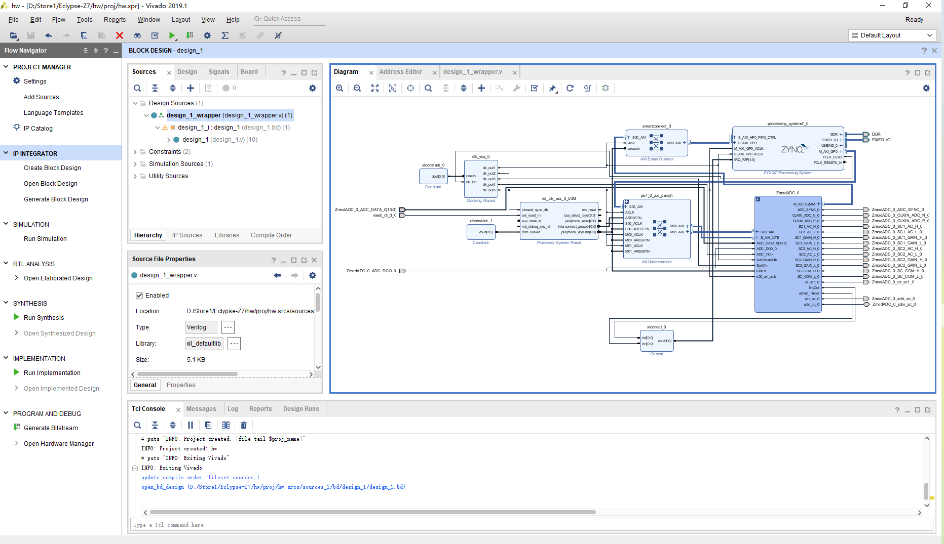Eclypse-Z7 + Zmod ADC 1410 基础环境搭建（vivado部分）_eclypse z7 bilibili-CSDN博客